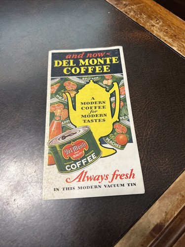 Vintage 1930s Del Monte Coffee Advertising Booklet | eBay