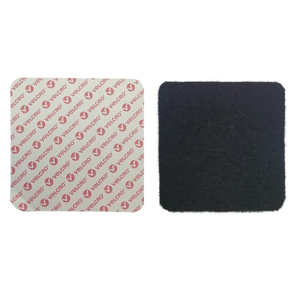 VELCRO® Sticky Pads Hook & Loop Circles & Rounded Squares 30–55mm Black ...