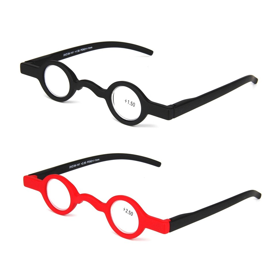 Mens Womens Vintage Small Round Reading Glasses 1.0 1.5 2.0 2.5 3.0 ...