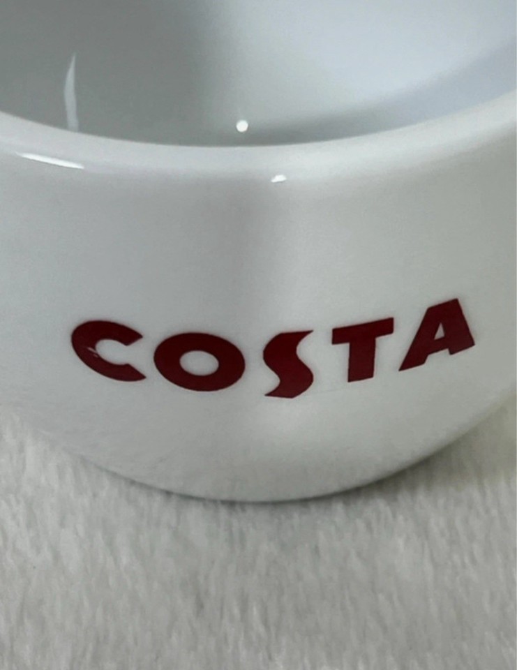 Costa Coffee White Ceramic Mug With Chunky Handle 2015 Model | eBay UK