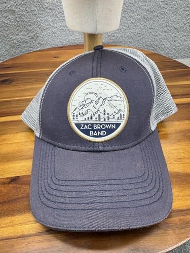 Zac Brown Band Hat Cap Strap Back Gray Mesh Trucker Patch Southern ...