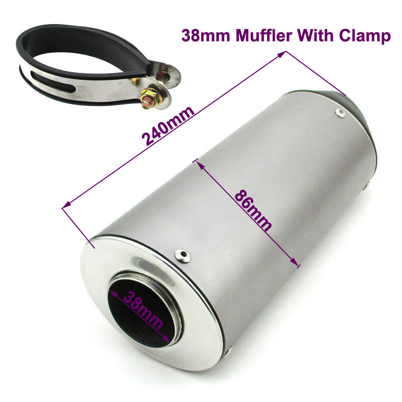 38mm Mute Silence Quiet Muffler For 125cc 140cc 150cc 160cc Pit Bike ...