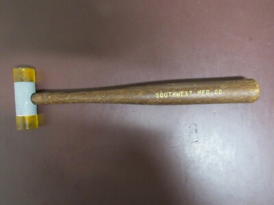 Southwest Mfg. Co. Double Yellow Nylon Mallet Hammer: 11" Length & 3/4 ...