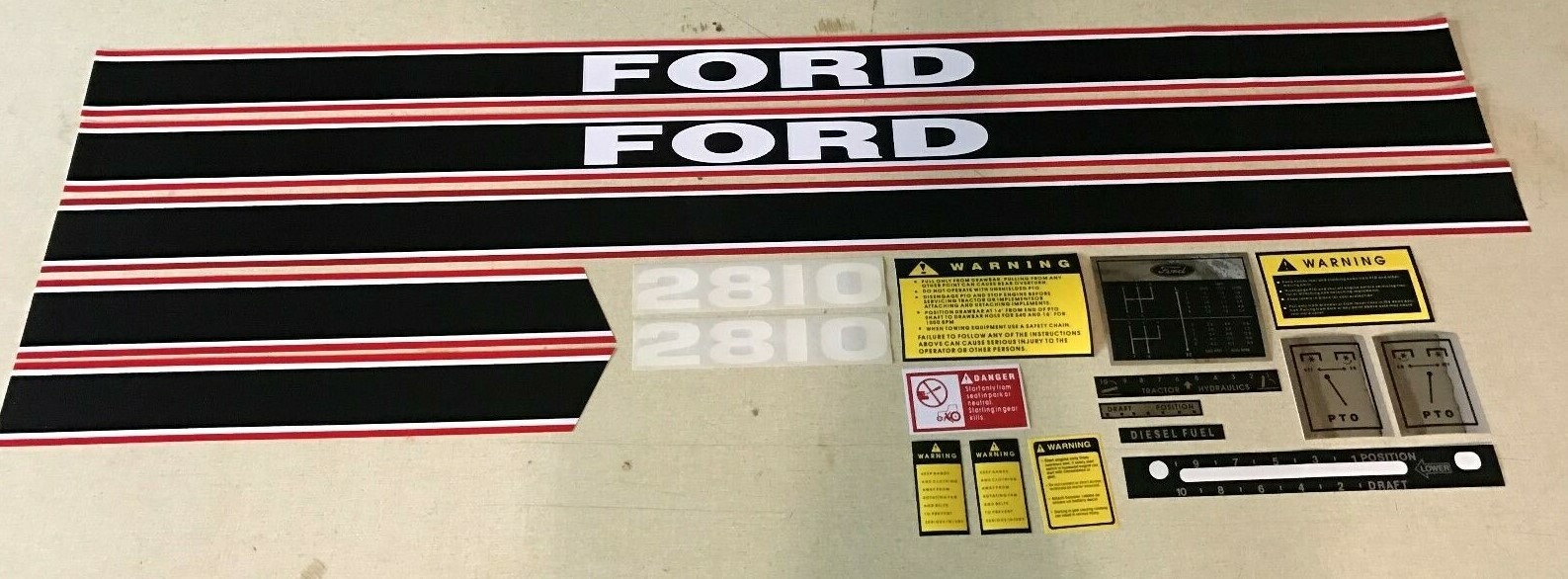 Ford 2810 Hood Cautions,Pto,Lift,8 speed Shift Decals | eBay