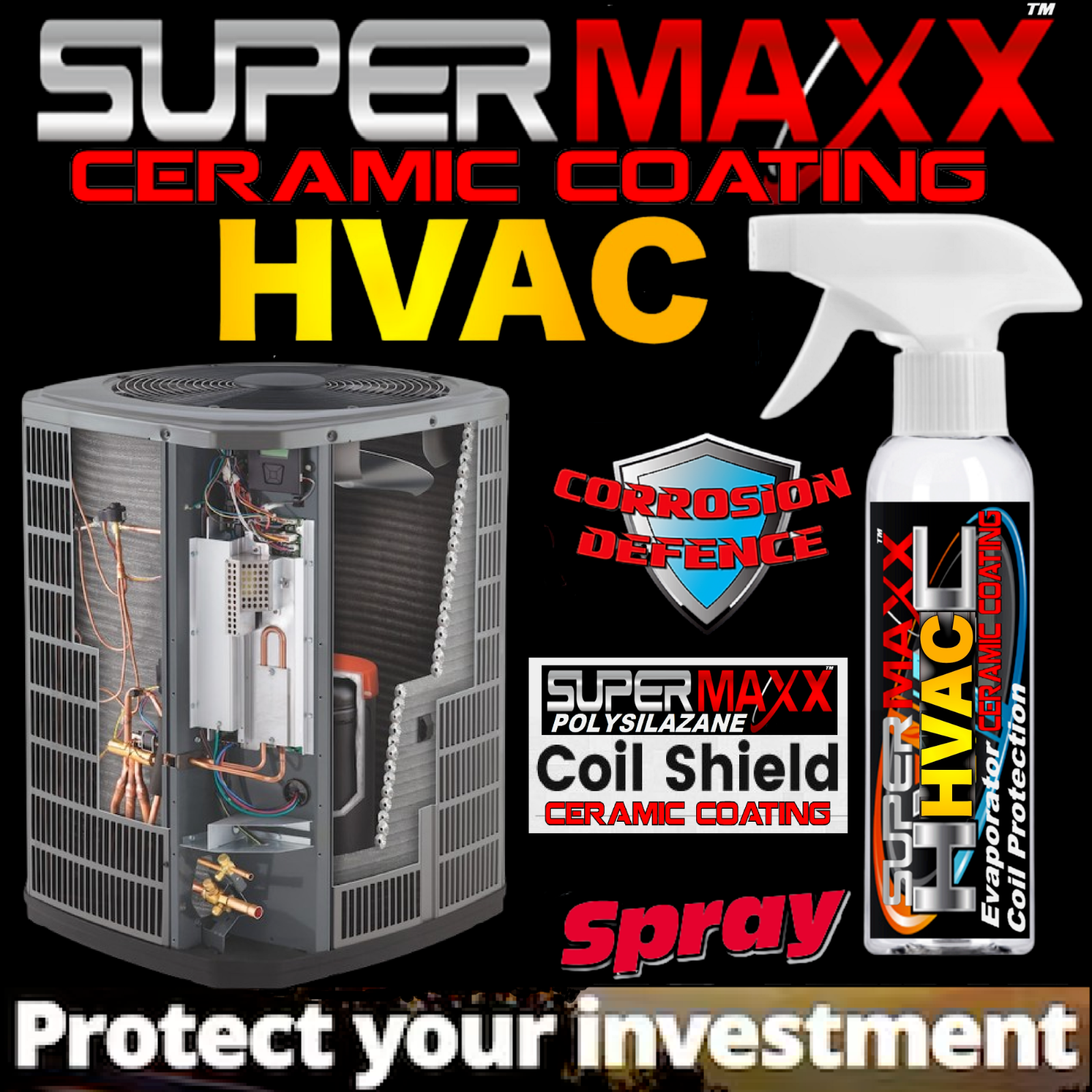 HVAC COIL EVAPORATOR ALUMINUM COPPER CORROSION CERAMIC COATING ...