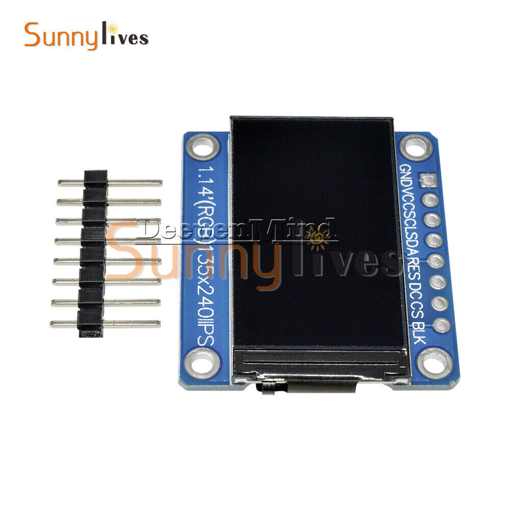 1.14" 8PIN 135*240 SPI HD IPS Full Color TFT Display Screen ST7789 ...