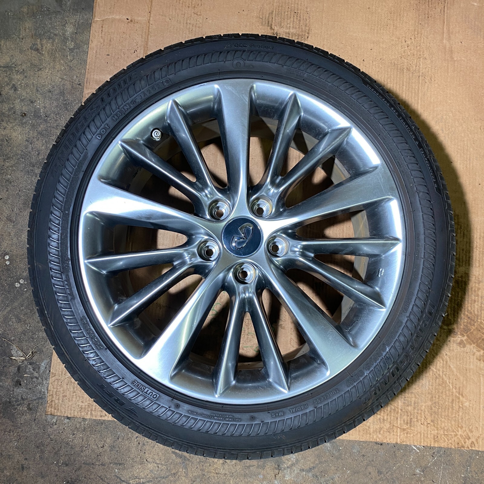 18-20 INFINITI Q50 LUXE WHEEL RIM W/ TIRE 18 INCH 18x7.5 6HH4A USED 1 ...