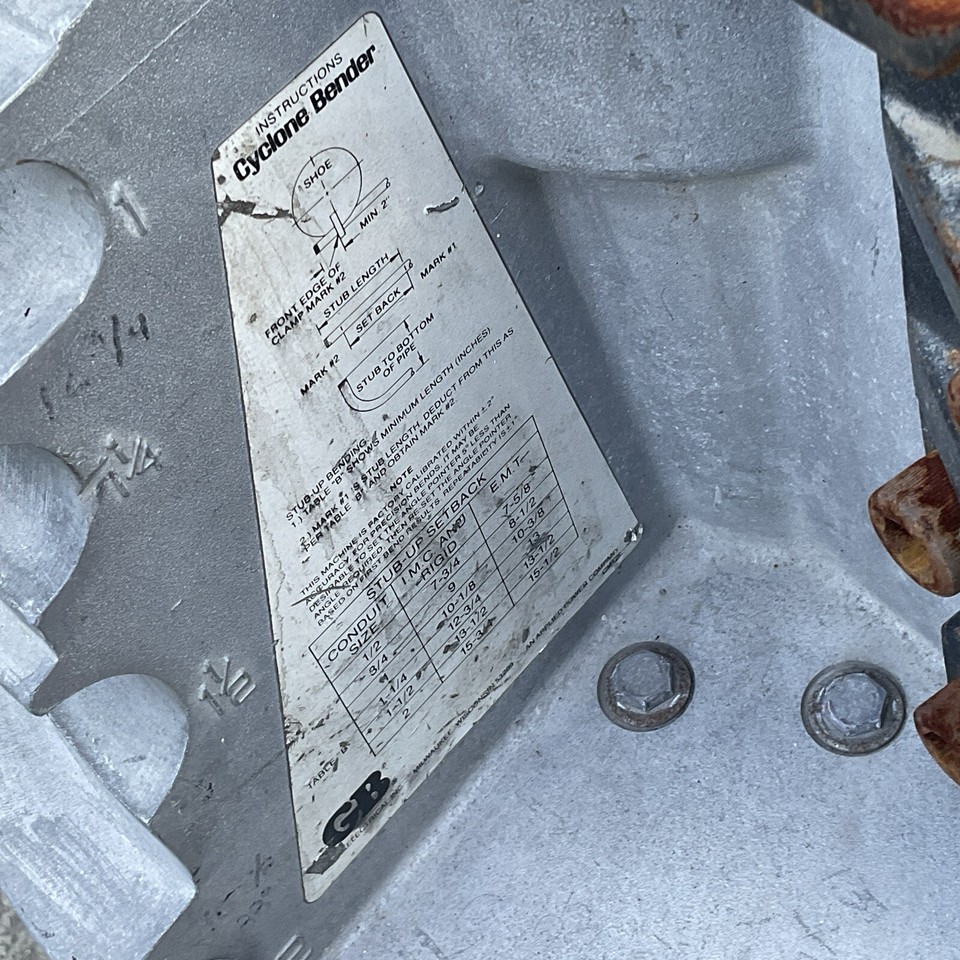 GB ENERPAC CYCLONE B2000 CONDUIT BENDER (UNIT 1) | eBay