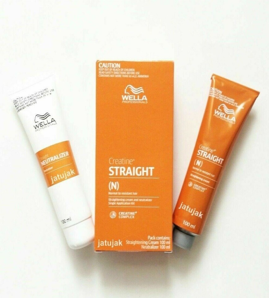 WELLA STRAIGHT(N) Permanent Straight System Hair Straightening Cream ...