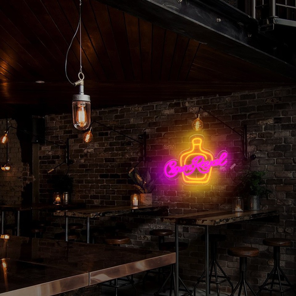 Whiskey Led Neon Sign-Usb Powered, Wall-Mounted Bar Light 12"x16" For ...