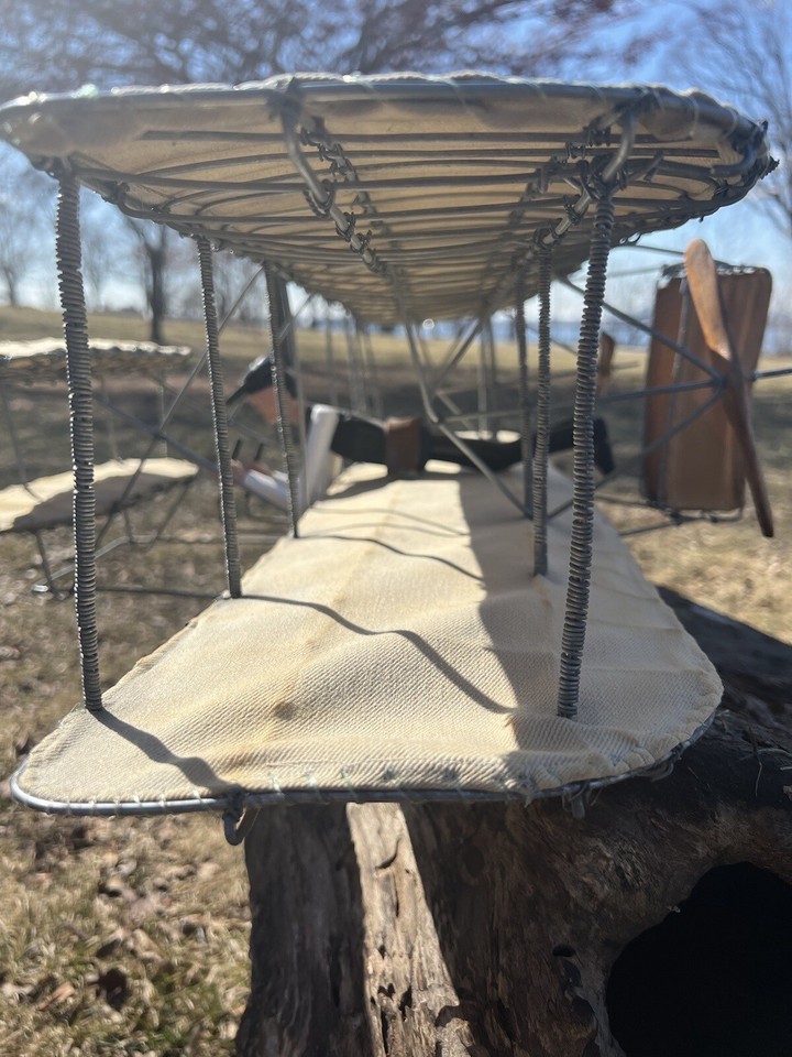 Decor Wright brothers model airplane made of wire | eBay