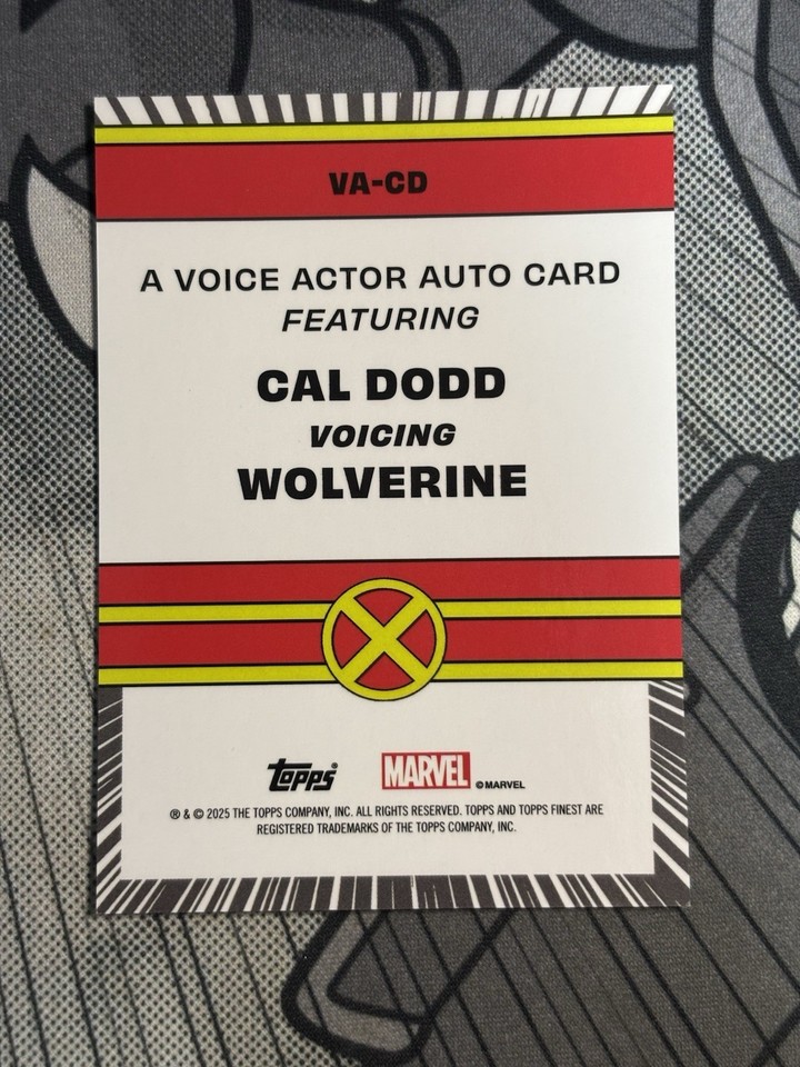 2025 Topps Finest Marvel Wolverine Cal Dodd Voice Actor Auto | eBay