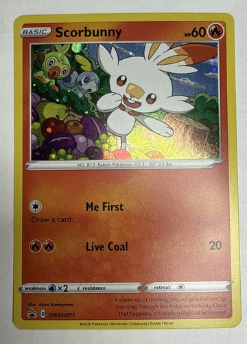 Scorbunny SWSH071 Black Star Promo Vivid Voltage Pokemon Card TCG | eBay
