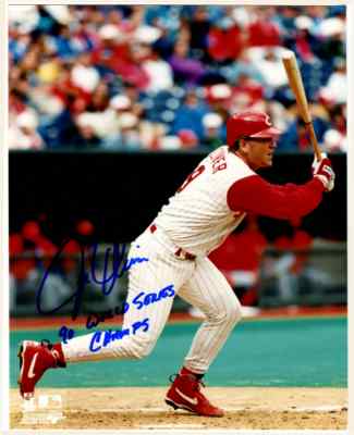 Joe Oliver "90 World Series Champs" Cincinnati Reds Authentic Signed ...