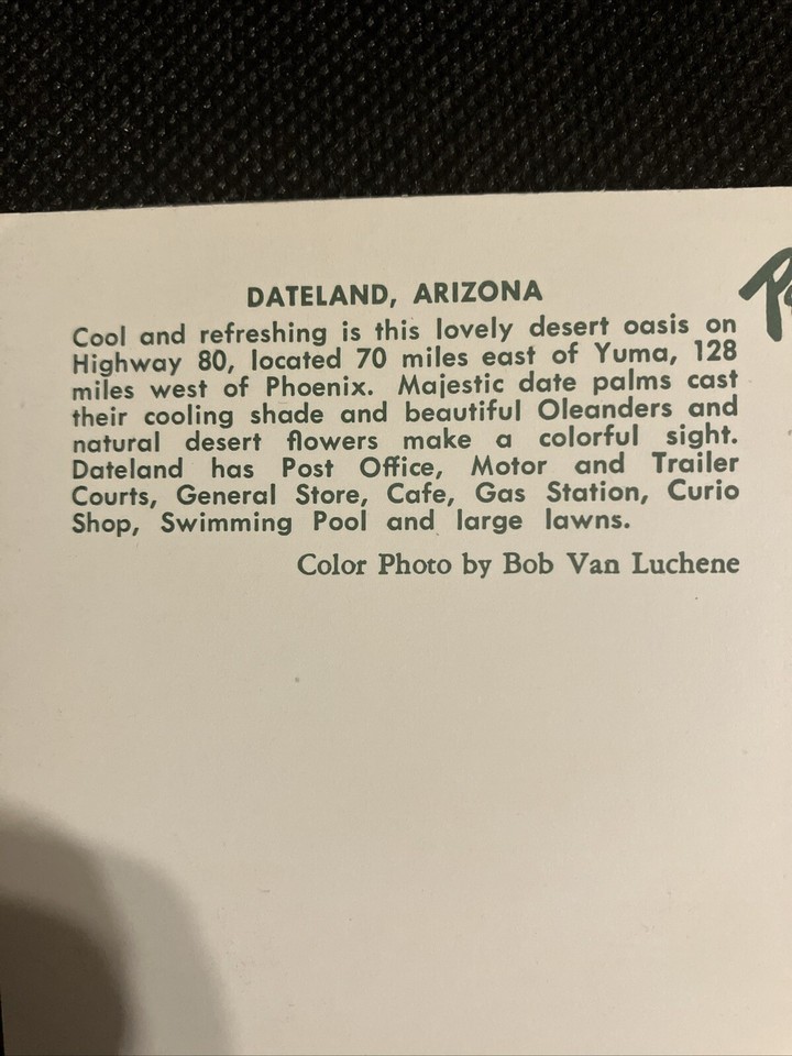 Postcard Dateland Arizona Greyhound Bus Station Chevron Chrome Unposted ...