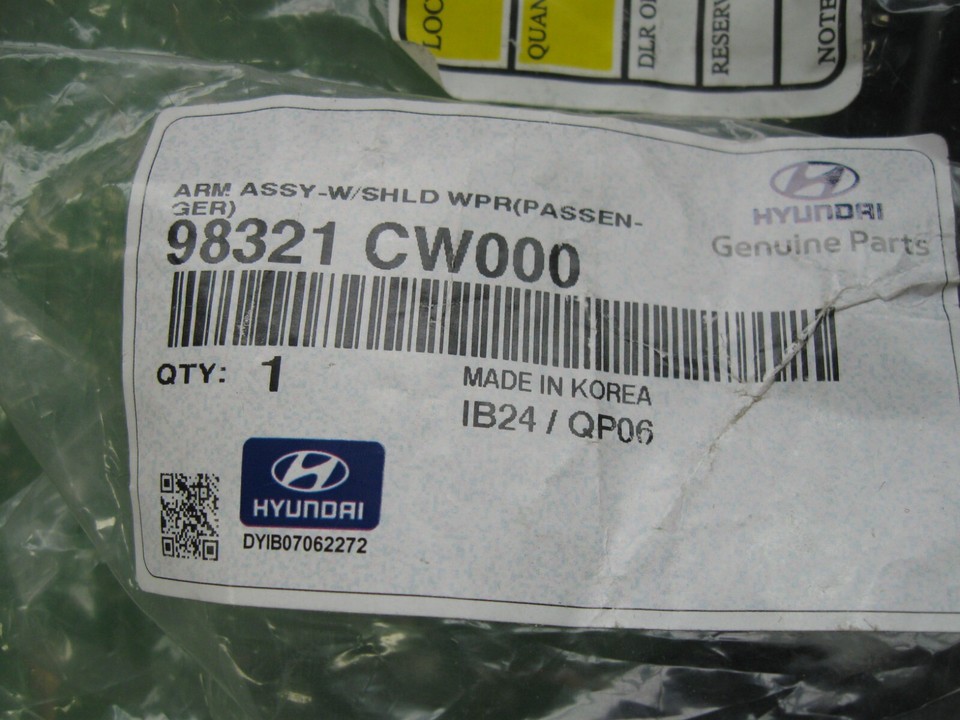 Hyundai 98321-CW000 Right Front Wiper Arm New Genuine | eBay