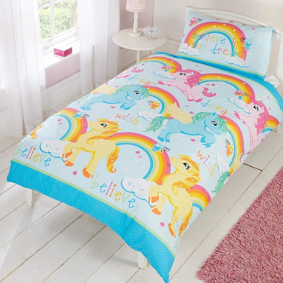 Kids Duvet Quilt Cover Set Children Bedding Single Double Boys Girls 50 ...
