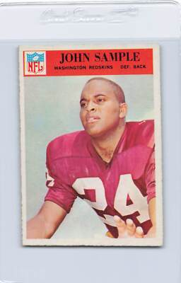 1966 Philadelphia #191 John Sample Redskins EX/MT *DA-AA9623 | eBay