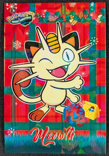 Meowth 2024 Cracked Ice Holo Christmas Pokemon Card (NM) | eBay