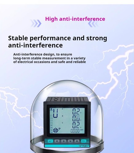 Liquid Crystal Digital Display Three-phase Intelligent Power Current ...