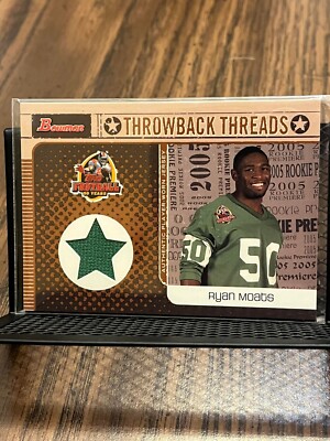 RYAN MOATS 2005 BOWMAN "THROWBACK THREADS" ROOKIE EAGLES JERSEY PATCH ...