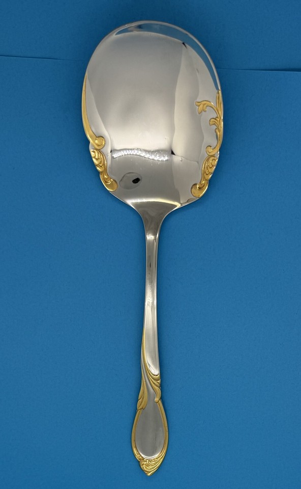 YAMAZAKI CACHE GOLD STAINLESS FLATWARE GLOSSY GOLD ACCENTED JAPAN ...