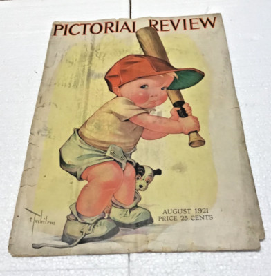 Pictorial Review August 1921 "Little Boy Batter w Puppy" by C ...