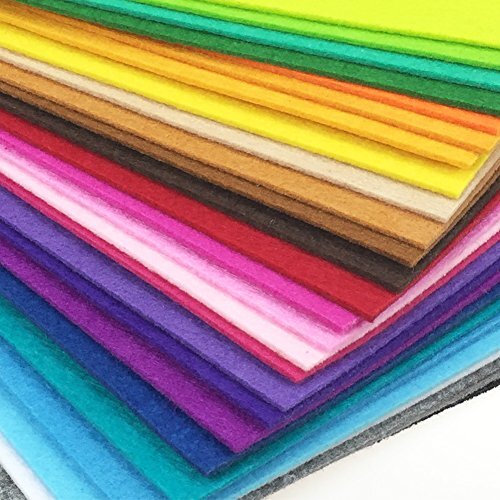 28pcs Thick 2mm 12 X 8 Inches 30cm X 20cm Solid Felt Fabric Sheet ...