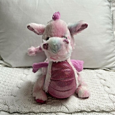 Ganz Webkinz Whimsy Dragon Plush Stuffed Animal 9" Pink Pastel Sparkly No Code | eBay