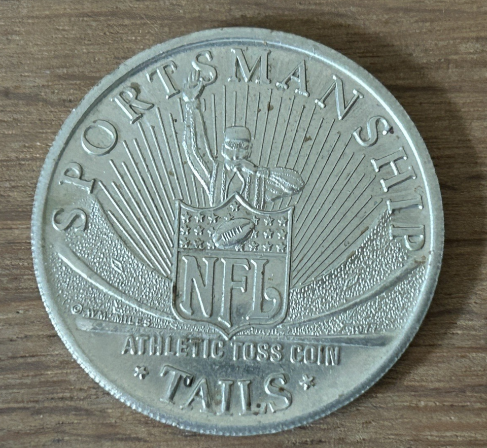 Vintage Oakland Raiders NFL Football Athletic Toss Coin Heads Tails ...