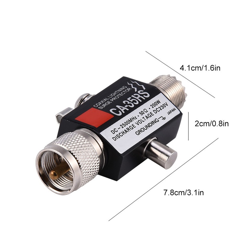 CA-35RS Coaxial Surge Protector Arrester Male To Female UHF Connect CT ...