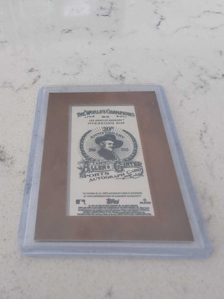 Hyeseong Kim 2025 Topps Allen Ginter RC Mini Autograph #MA-HK | eBay