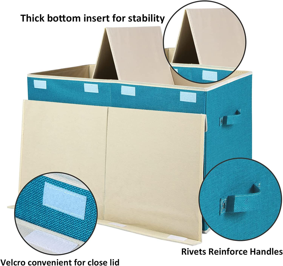 popoly Large Toy Box Chest Storage with Flip-Top Lid, Collapsible Kids ...