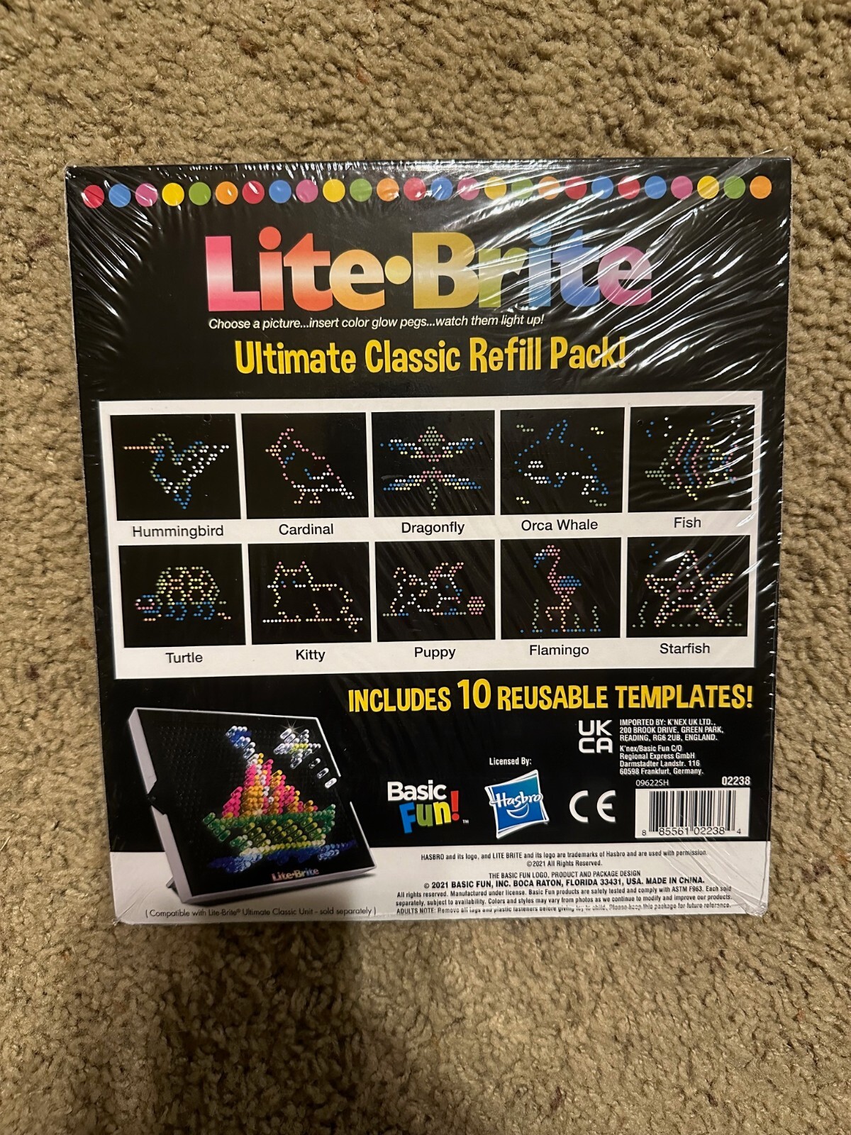 Lite Brite Ultimate Classic Refill Pack Animal Theme - 10 Reusable Sheets | eBay