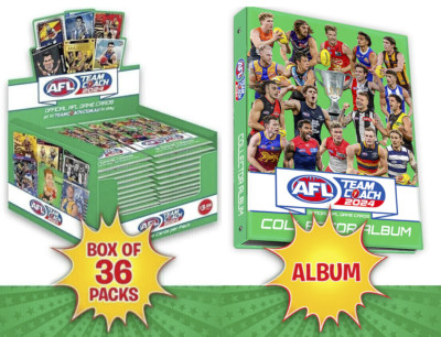 2024 AFL TEAMCOACH TEAM COACH FOOTY TRADING CARDS SEALED BOX 36 PACKS ...