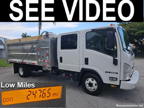 2021 Isuzu NPR Dual Cab Dump Truck only 24k miles,hino,gmc,nqr,npr,ram ...