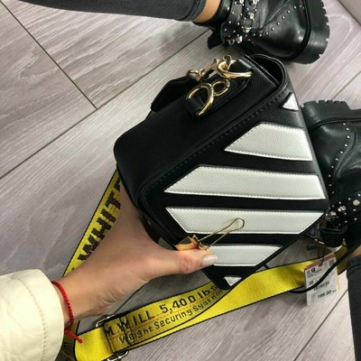 Off-white Shoulder Leather Handbag | semashow.com