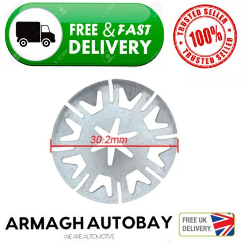 100 Pcs VOLKSWAGEN Undertray Exhaust Heat Shield Metal Spring Washer ...