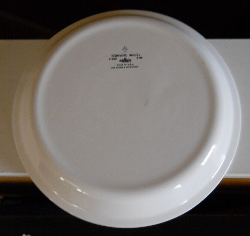 1960'S Corning Ware Cornflower Pattern 9" Pie Plate Dish # P-309 BLACK ...