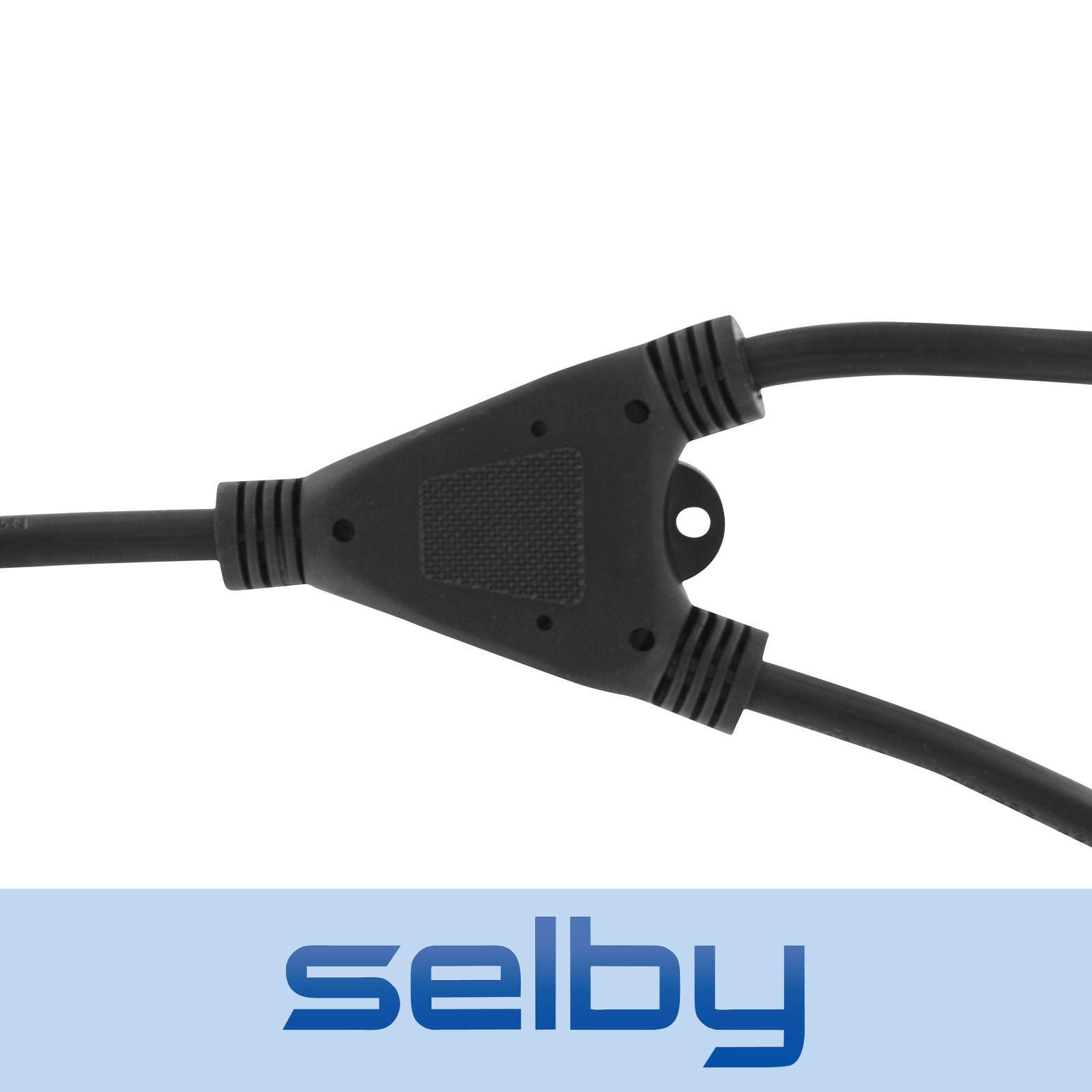 2m Mains Power Lead AU 3-Pin to 2 x "Kettle Plugs" Dual Cable Cord ...