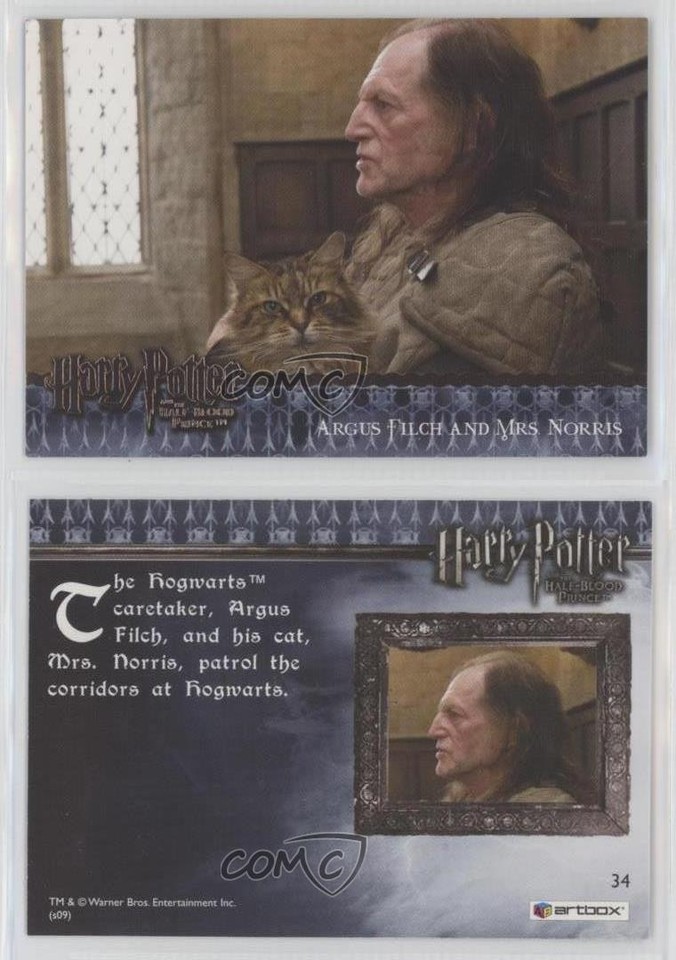 2009 Artbox Harry Potter and the Half-Blood Prince Argus Filch Mrs ...