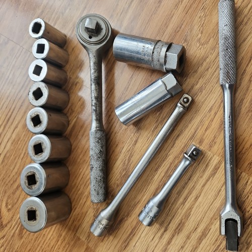 Proto Challenger USA 3/8" Drive Socket Set 9/16" - 1" 1260 Ratchet 1270 ...