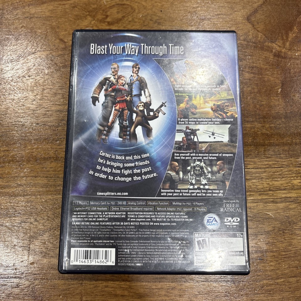 TimeSplitters Future Perfect PS2 Sony PlayStation 2, 2005 CIB Complete ...