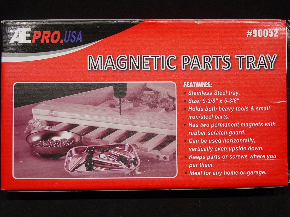 NEW LARGE STAINLESS STEEL MAGNETIC PART SCREWS DISH HOLDER HOLDING PAN ...