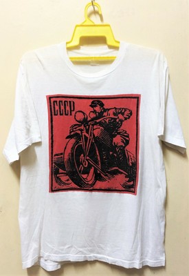 VINTAGE 80s CCCP SOVIET RUSSIA POLITICAL PROPAGANDA T-SHIRT COMMUNISM ...