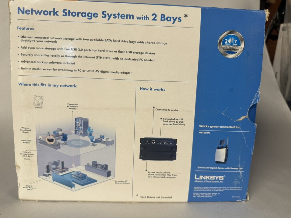 Cisco-Linksys Network Storage System with 2 Bays (NAS200) | eBay