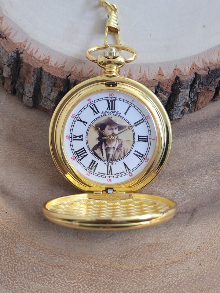 Buffalo Bill Pocket Watch With Chain - Western Pocket Watch | eBay