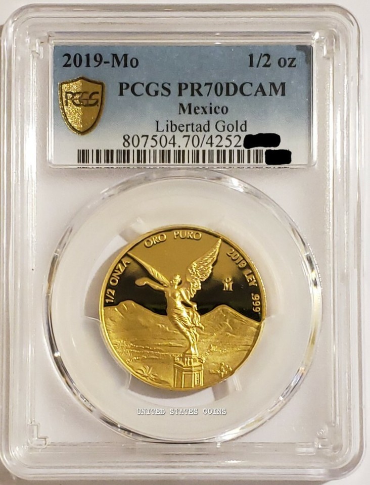 2019 1/2 Oz GOLD MEXICAN LIBERTAD PCGS PR70DCAM Gold Shield Coin. | eBay