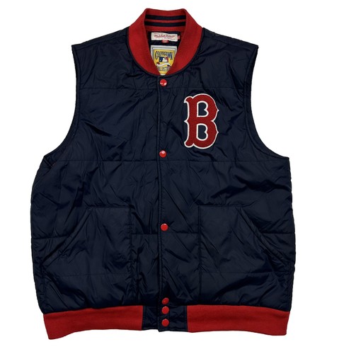 BOSTON RED SOX Embroidered MITCHELL & NESS / COOPERSTOWN Puffer Vest XL ...