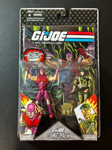 Hasbro GI Joe Comic Pack Nemesis Immortal vs. Lt. Falcon Action Figures ...